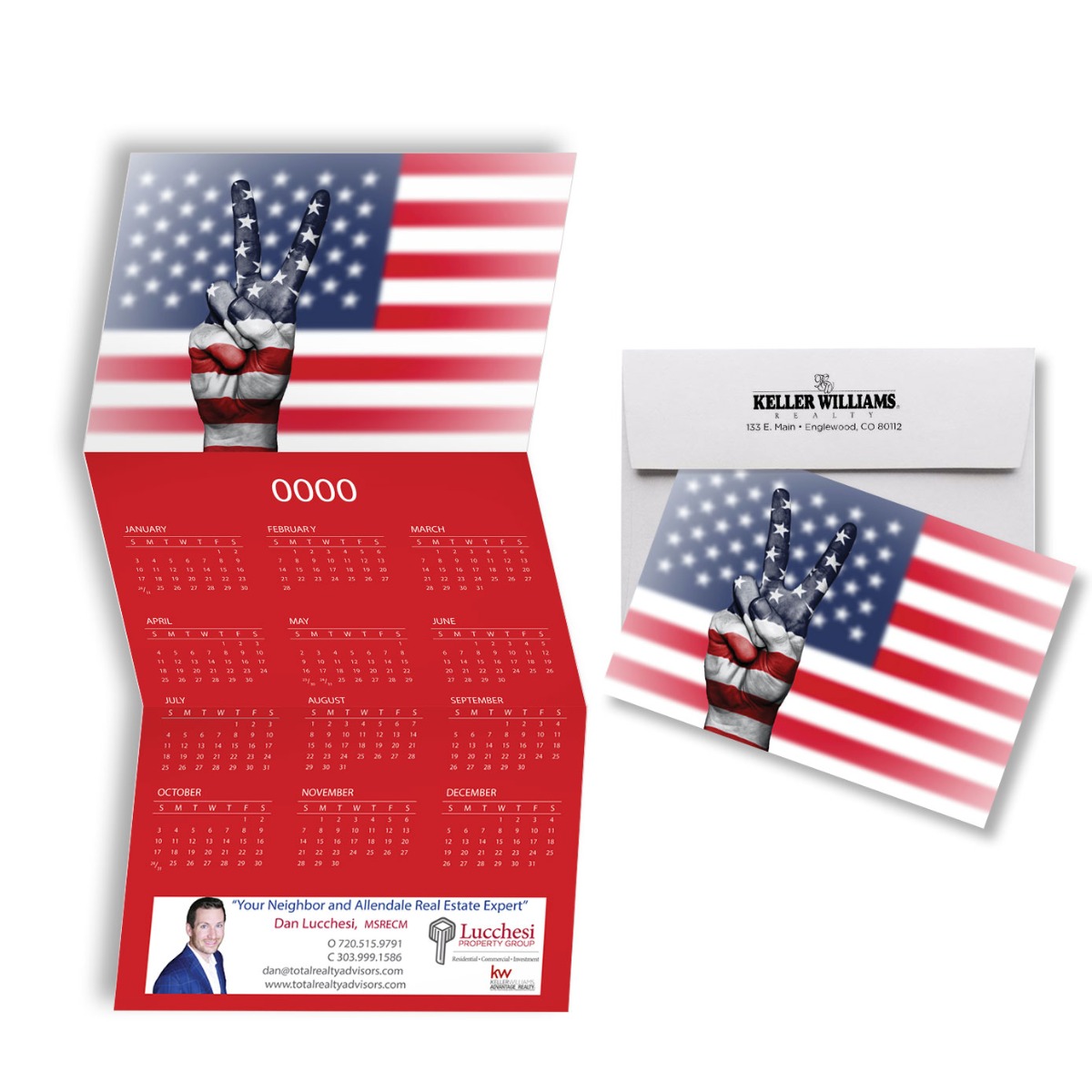 Z-Fold Calendar Card - USA1 | Captain Notepad