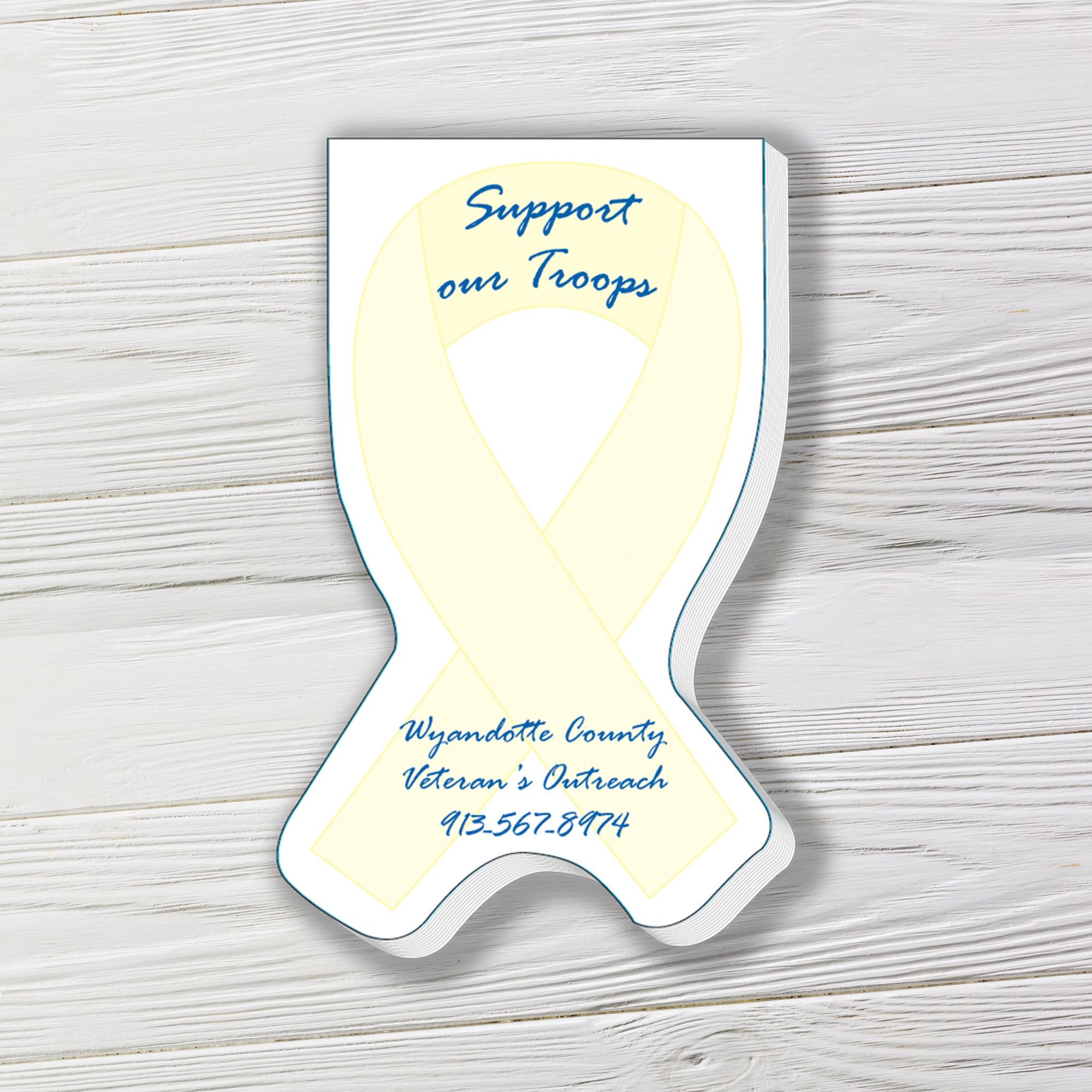 Yellow Ribbon Notepad - Buy Custom Notepad | Captain Notepad