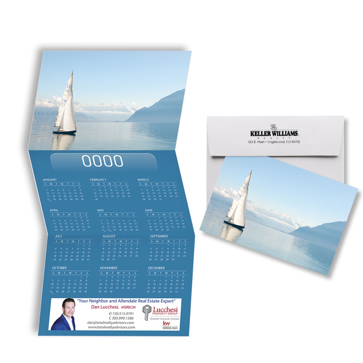 Z-Fold Calendar Card - Sailboat | Captain Notepad