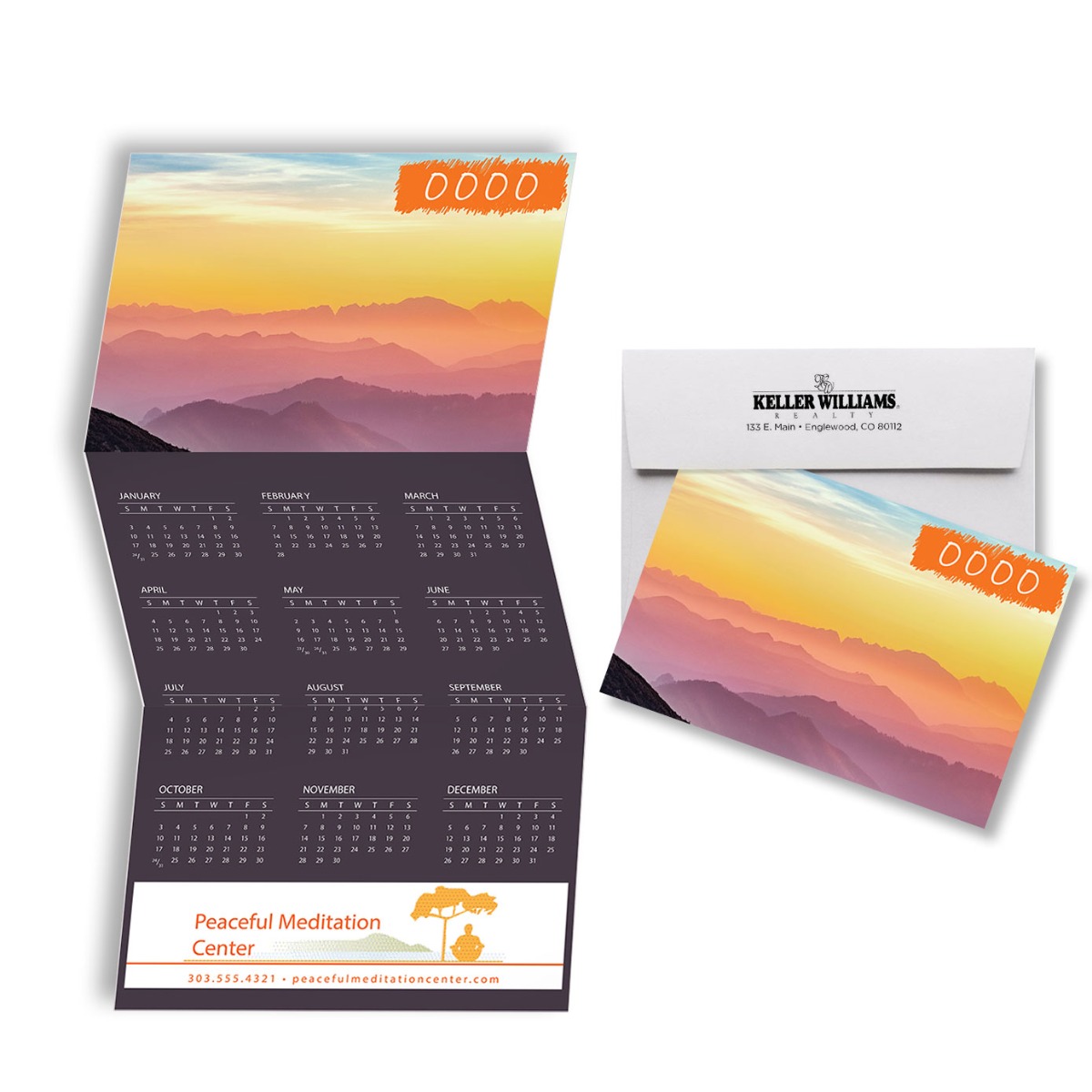 Z-Fold Calendar Card - Mist | Captain Notepad