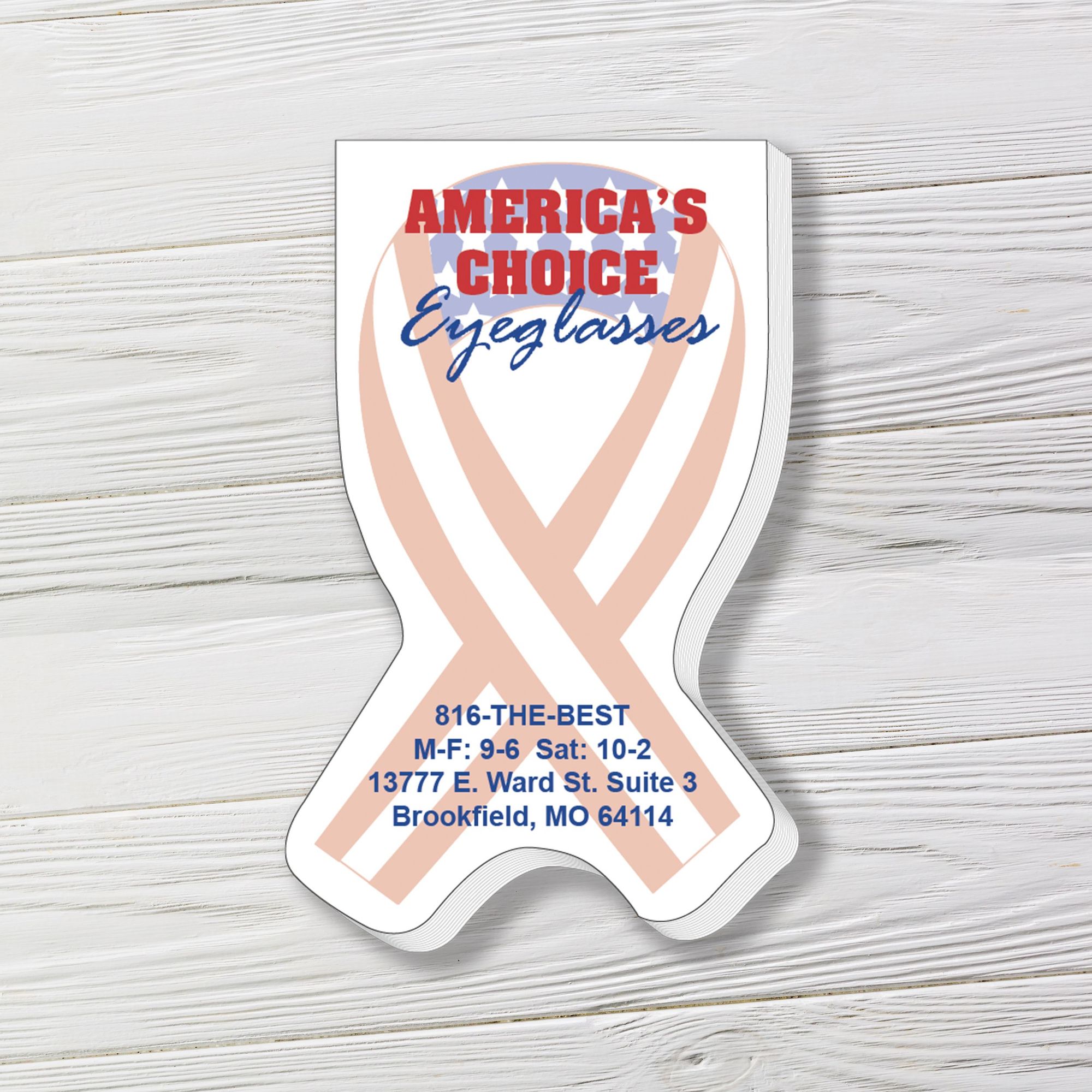 Custom Die-Cut Awareness Ribbon Notepads | Made in USA