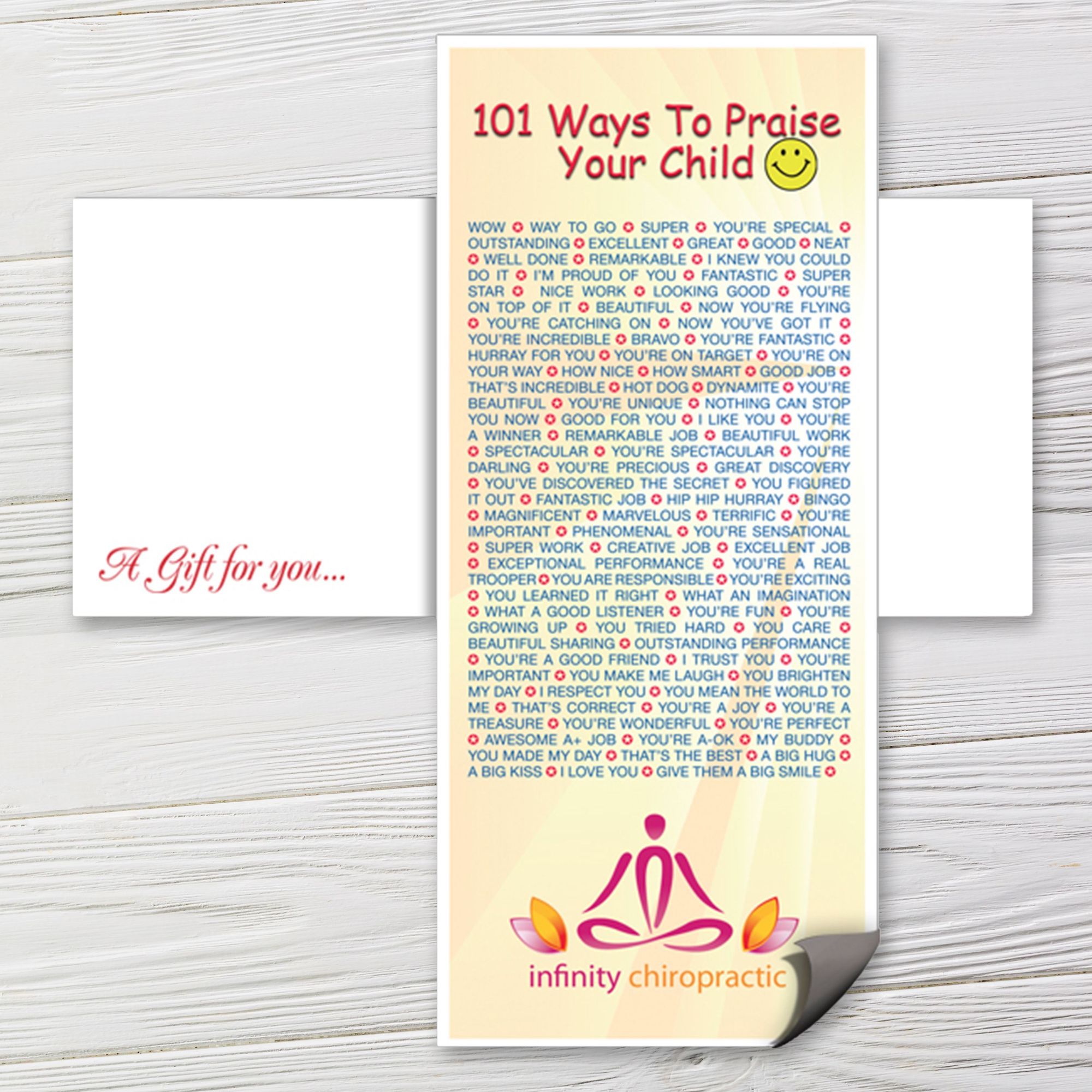 101 Ways to Praise Your Child | Info Reference Magnet | Captain Notepad