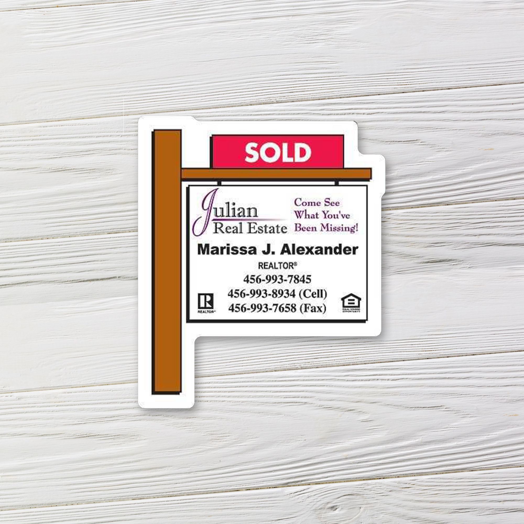 Magnet - Real Estate Sold Sign Shape (2.25x2.75) (Real Estate/House ...