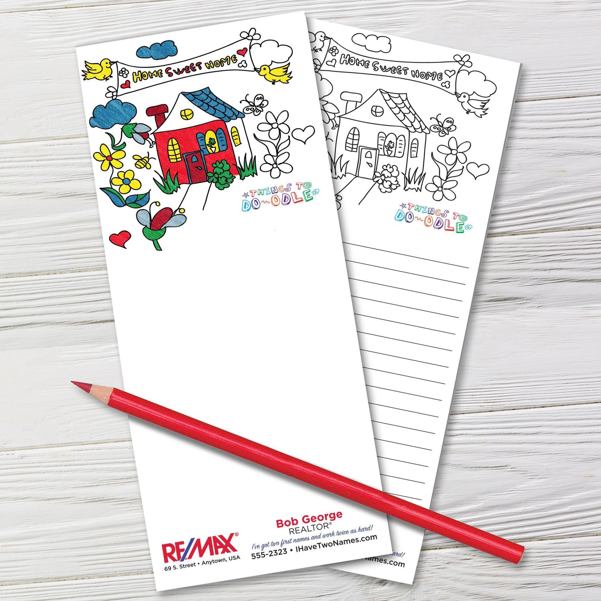 "Things To Do-odle" Coloring Pads 3 ½" x 8" - Design 11 | Custom ...