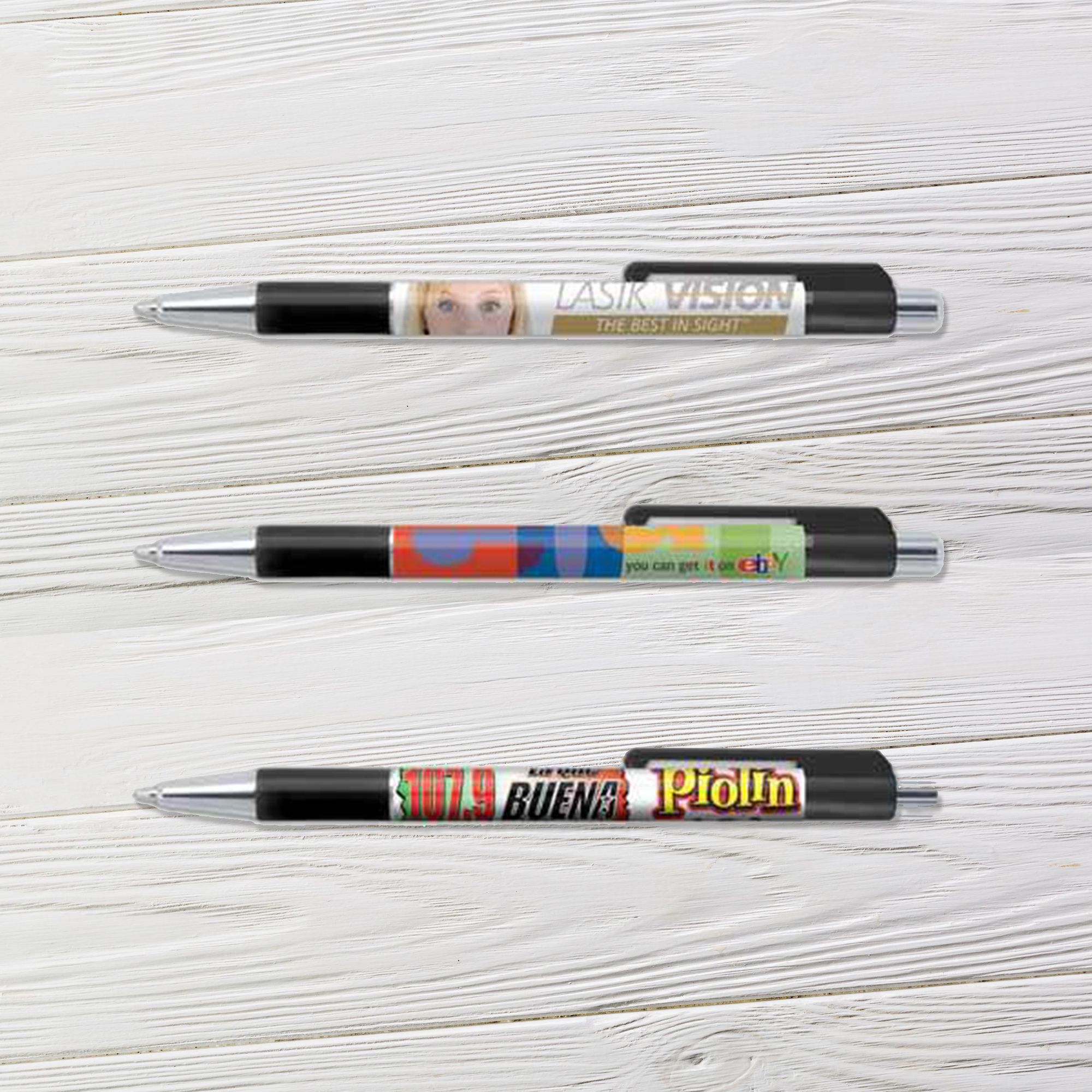 Custom Imprinted Grip Ballpoint | Click Pen | Captain Notepad
