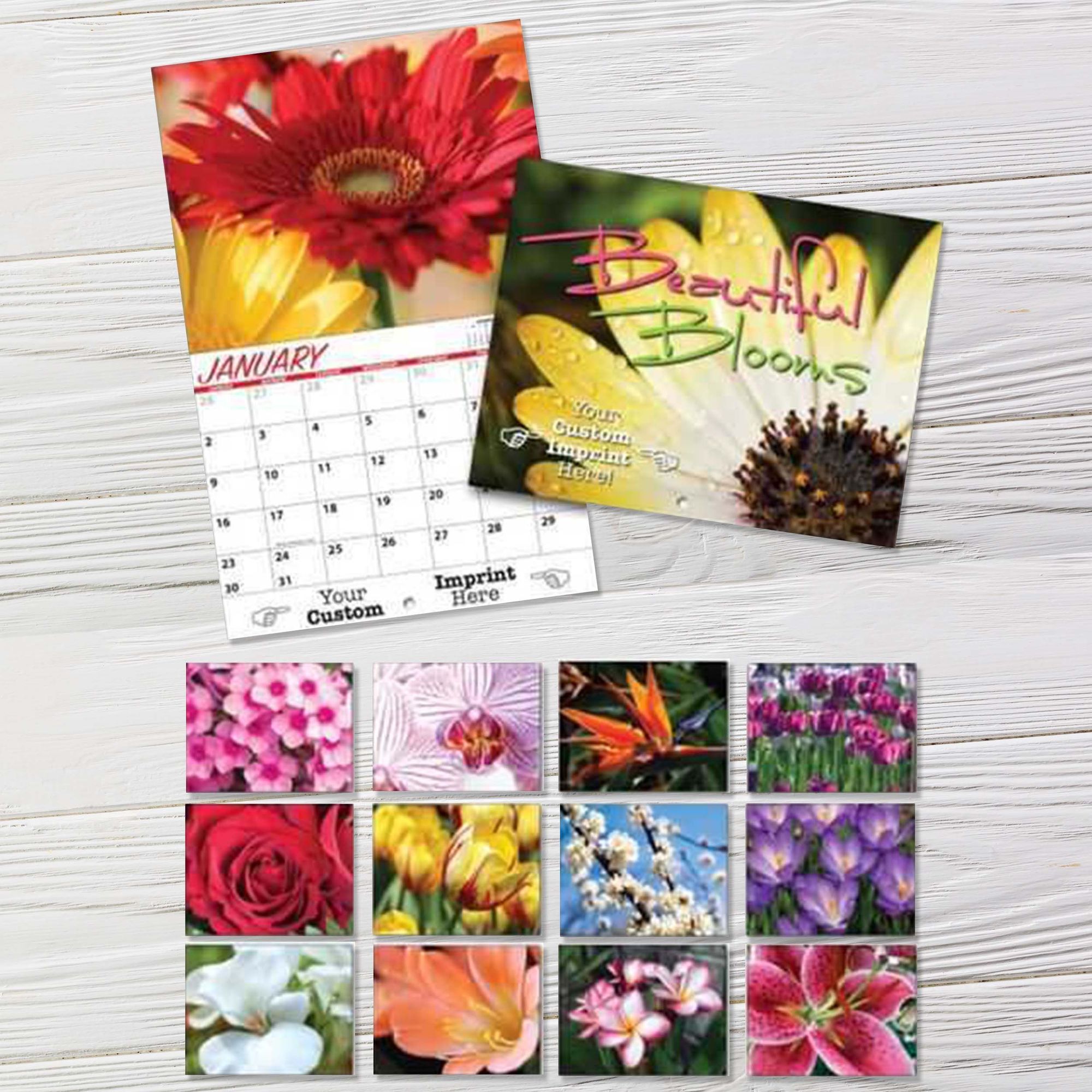 Custom Printed Wall Calendar ‚Beautiful Blooms Theme | Captain Notepad