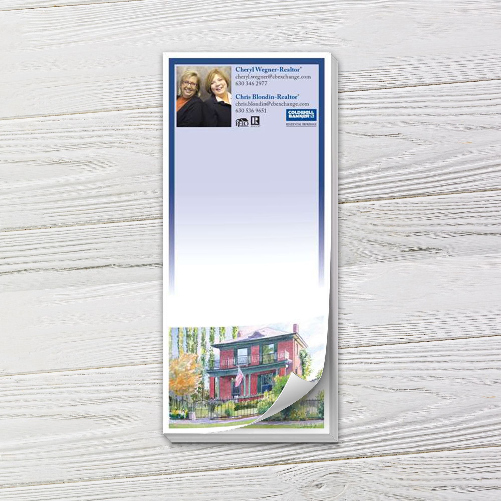 Custom Printed Memo Pad ‚Real Estate Theme, 25 Sheets | Captain Notepad