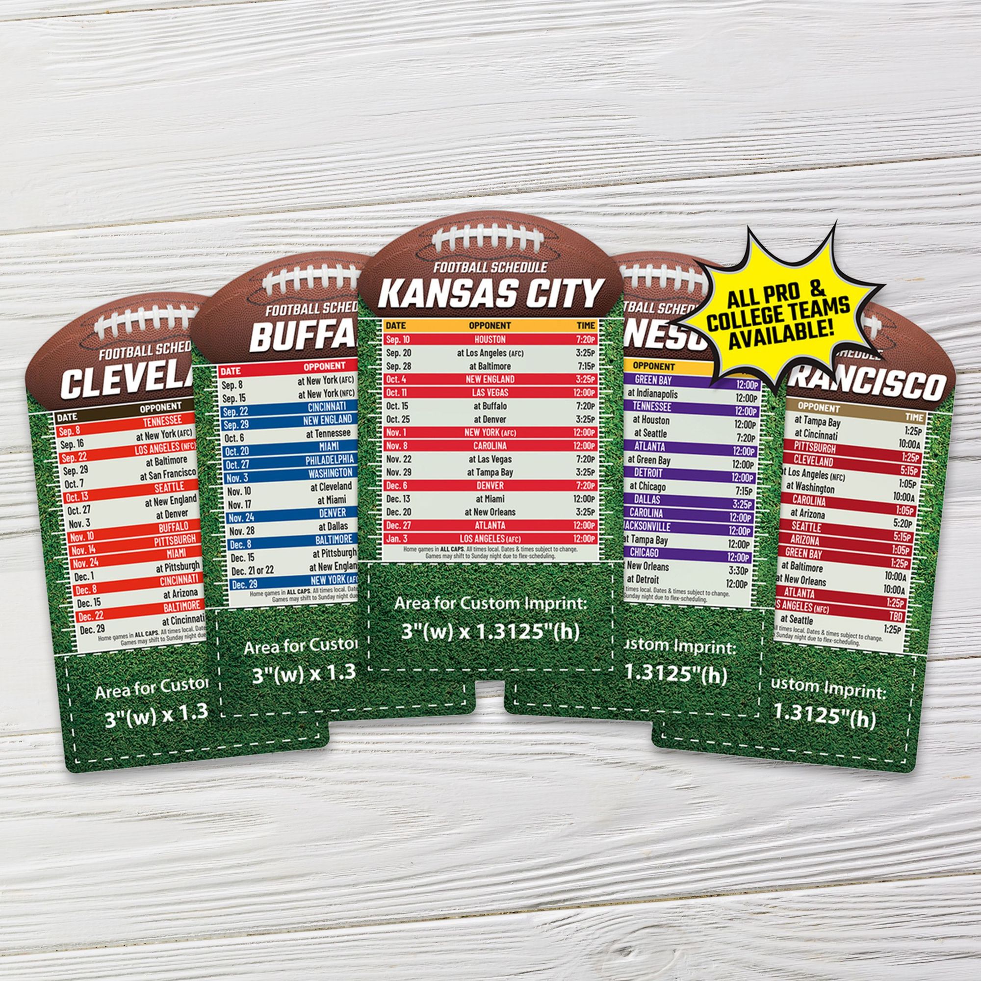 Football Shaped Magnetic Schedule | Captain Notepad
