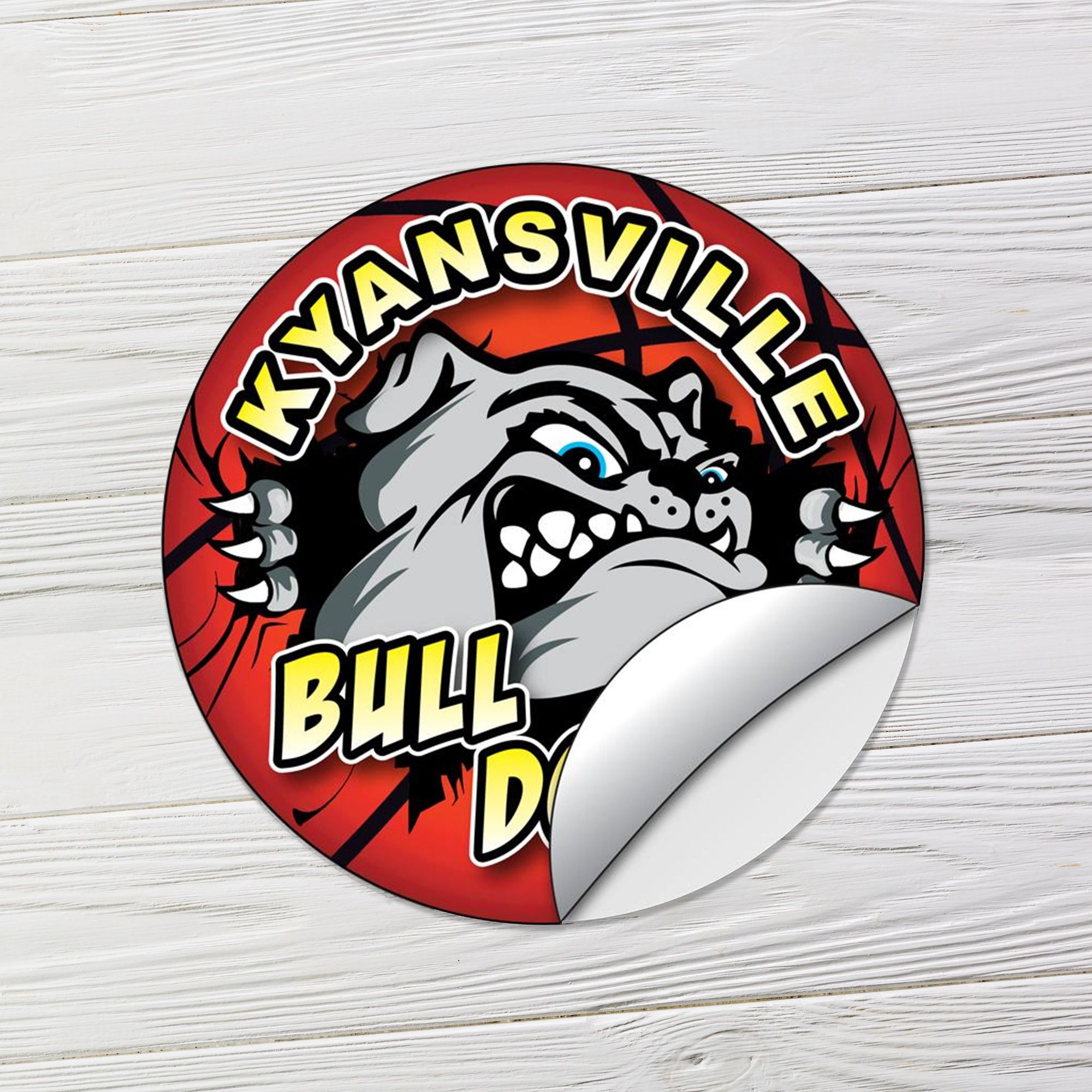 UV Coated Vinyl ‚5 Inch Circle | Stickers &Labels | Captain Notepad