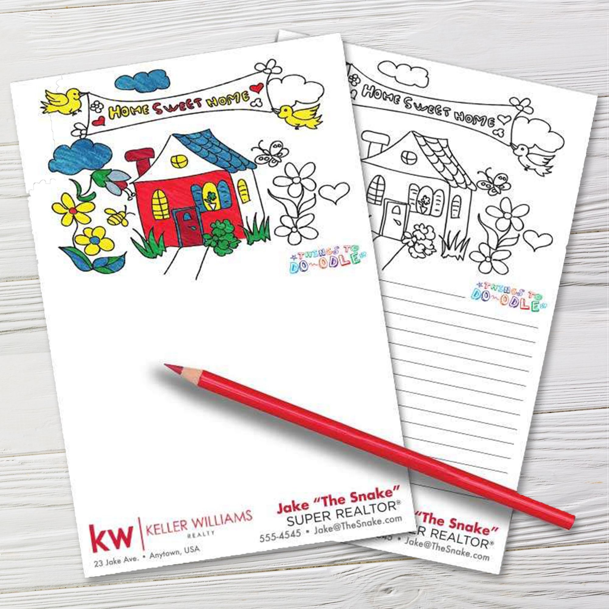 "Things To Do-odle" Coloring Pads 5' x 8" - Design 11 | Custom Notepads ...