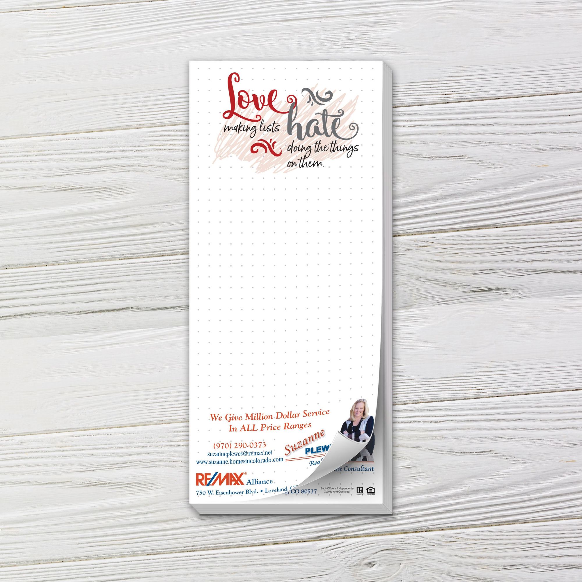 Custom Notepad | EuroGrid | Love Hate To Do List 25 Sheets | Captain ...