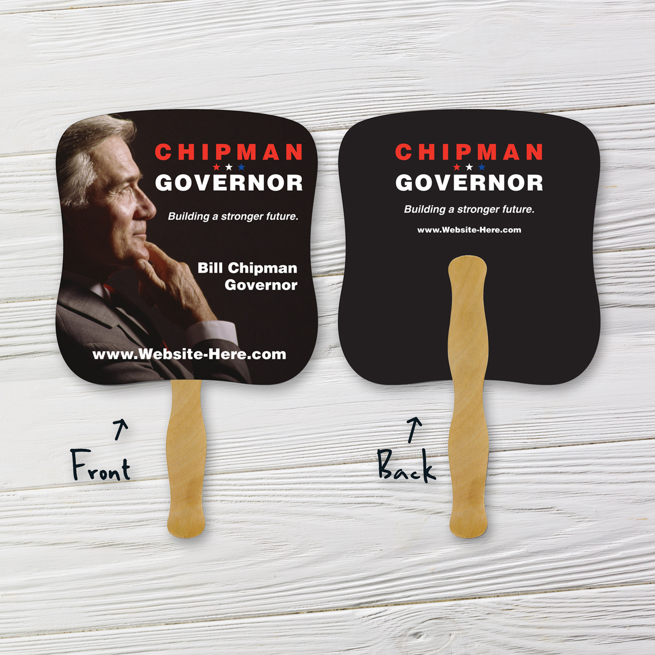Political Hand Fan - 7.375x7.75 Laminated (Hand Fans) | Captain Notepad