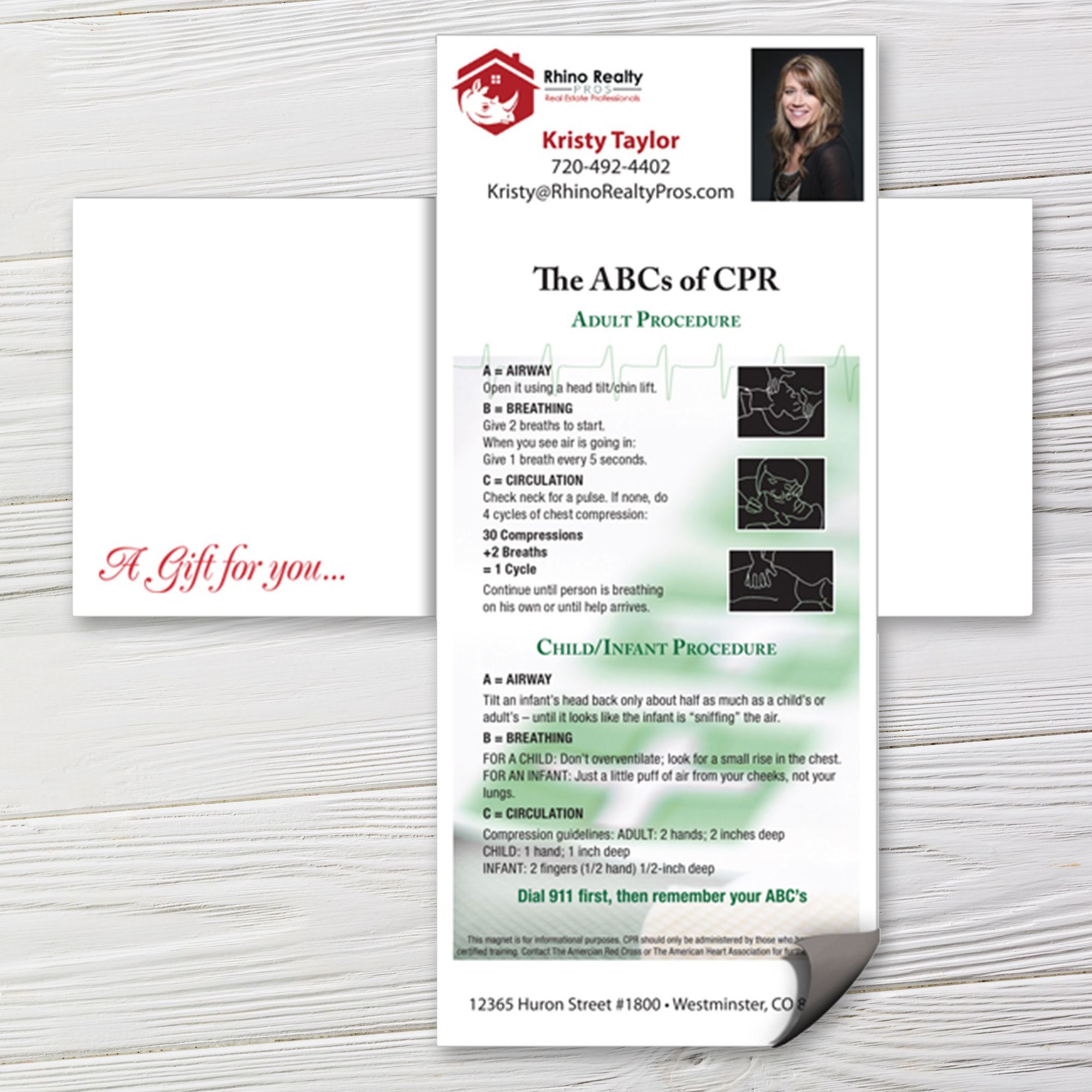 ABC's of CPR Information Reference Magnet w/ Envelopes | Captain Notepad