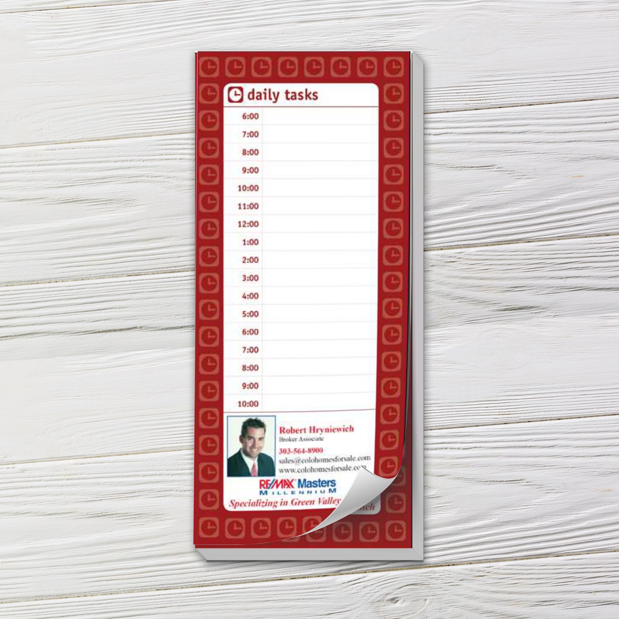 Daily Task List | Red (Daily Task List Pads) | Captain Notepad