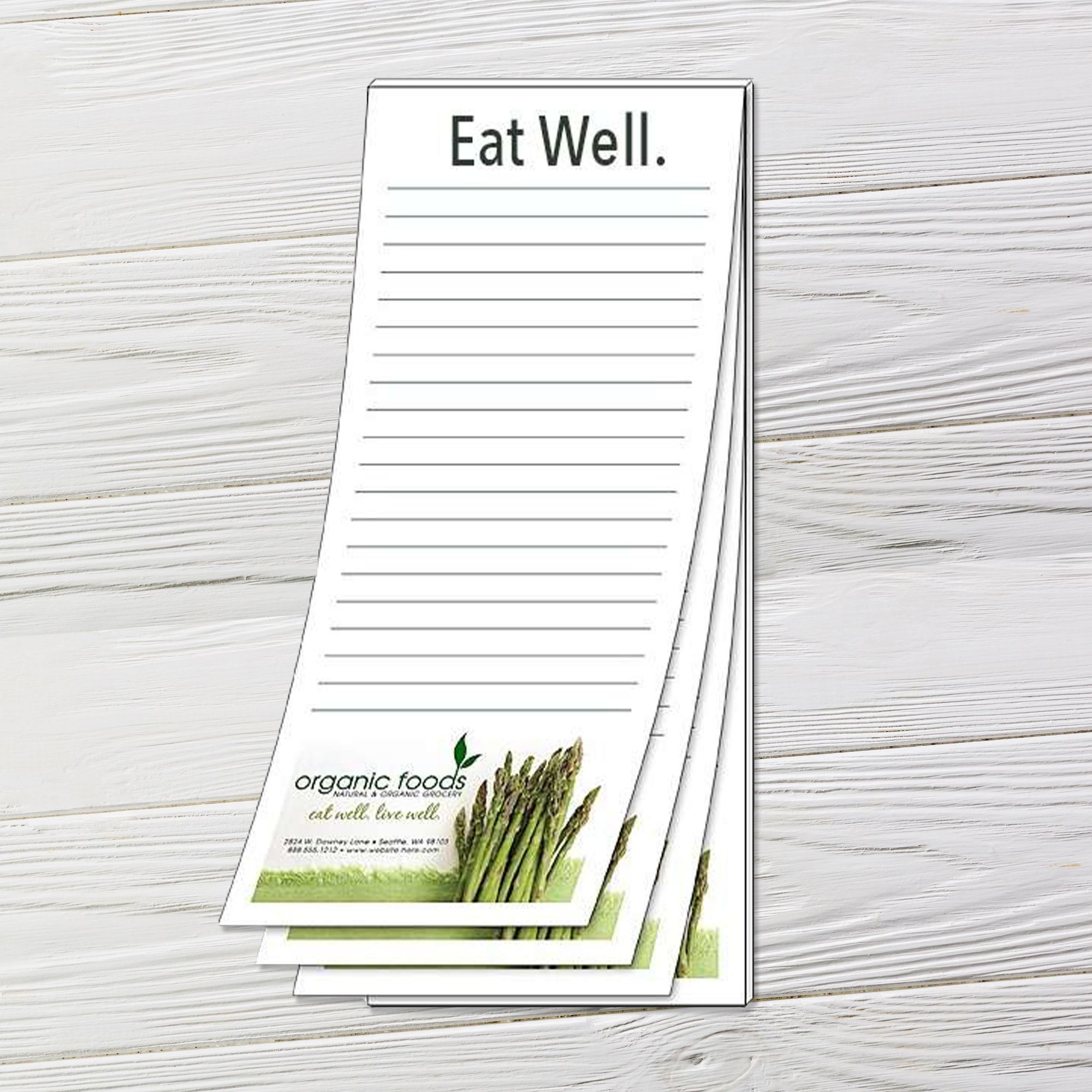 Custom 3x8 Adhesive Pads (Standard Sticky Pads) | Captain Notepad