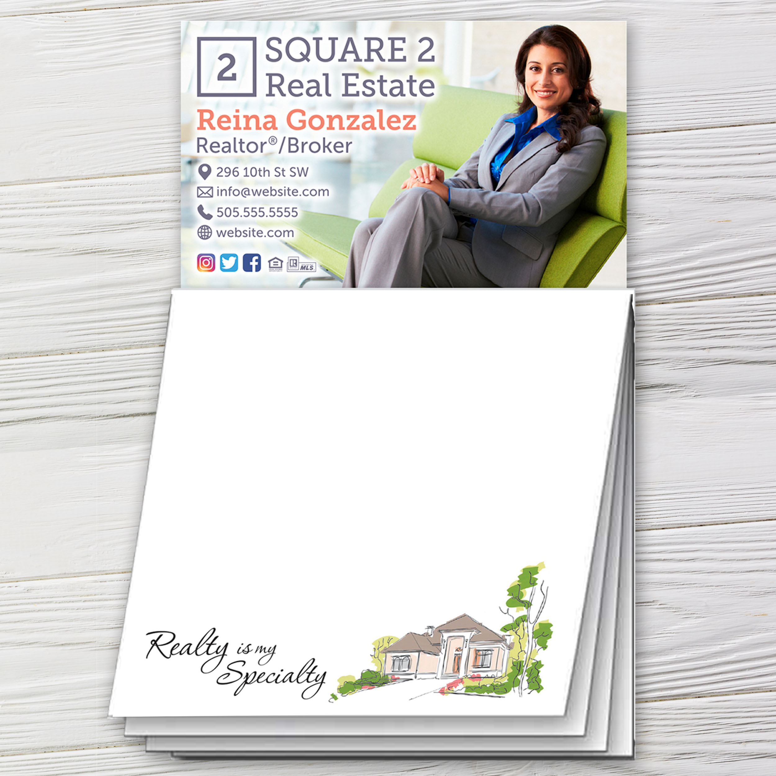 Magna-Note Business Card Magnet - Stock Realty Stik-ON(R) (Customized ...