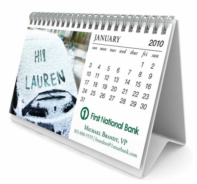 Promotional Mini Desktop Calendar | Variable Data Image