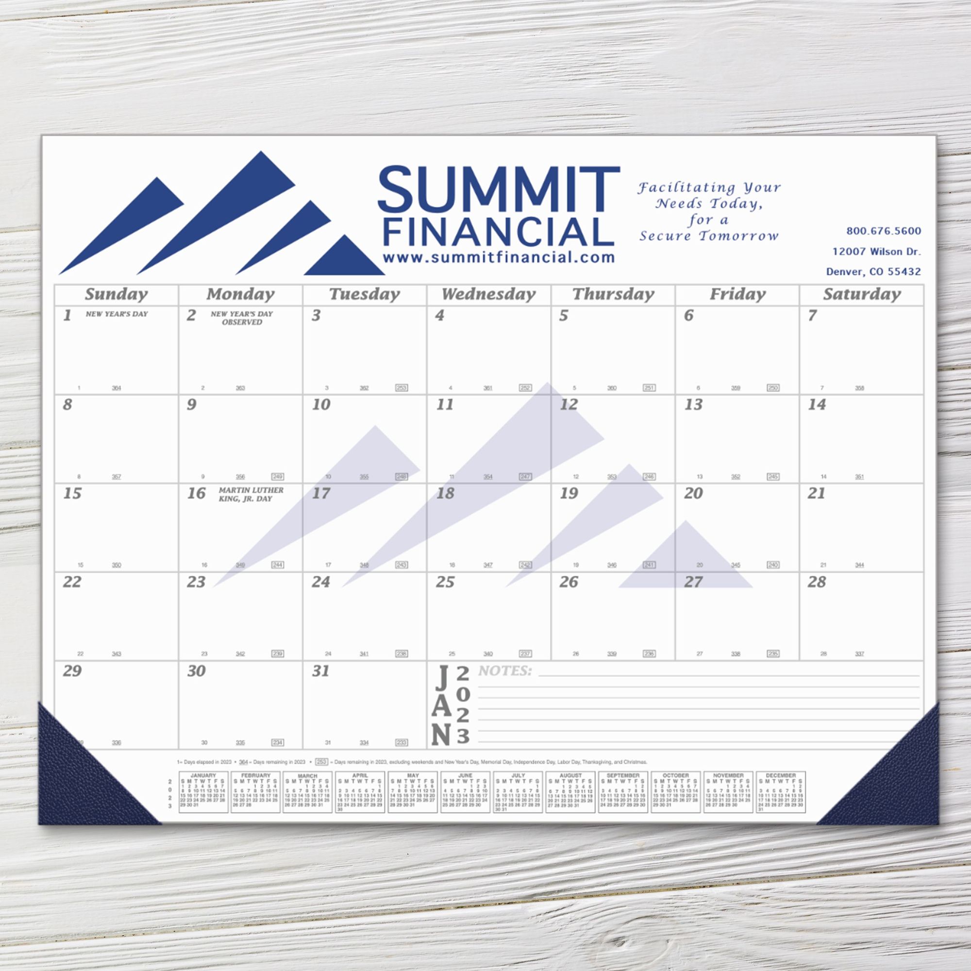 Value-line Desk Calendar - 22" x 17" - 60 lb. Offset Paper | Captain ...