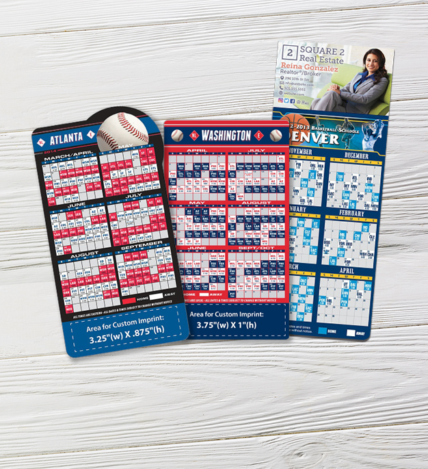 2026 Custom Baseball Schedule Magnets | Captain Notepad
