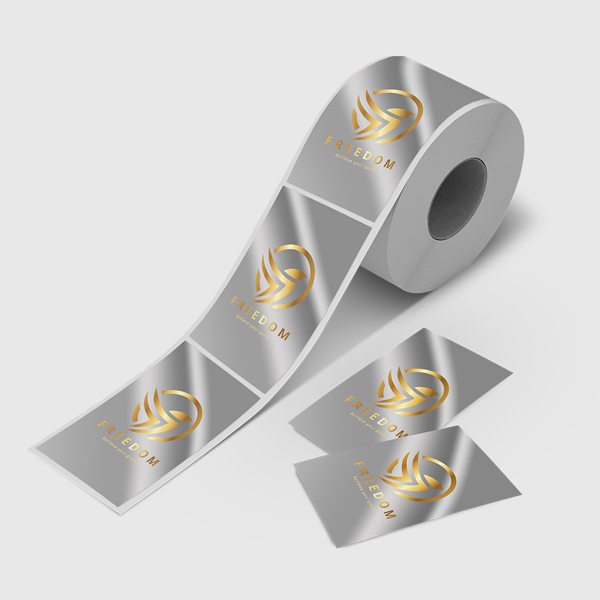 Bright Silver Roll Labels - Captain Notepad, Inc.