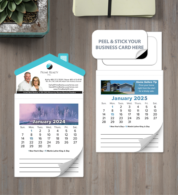 Business Card Magnetic Calendars | Captain Notepad