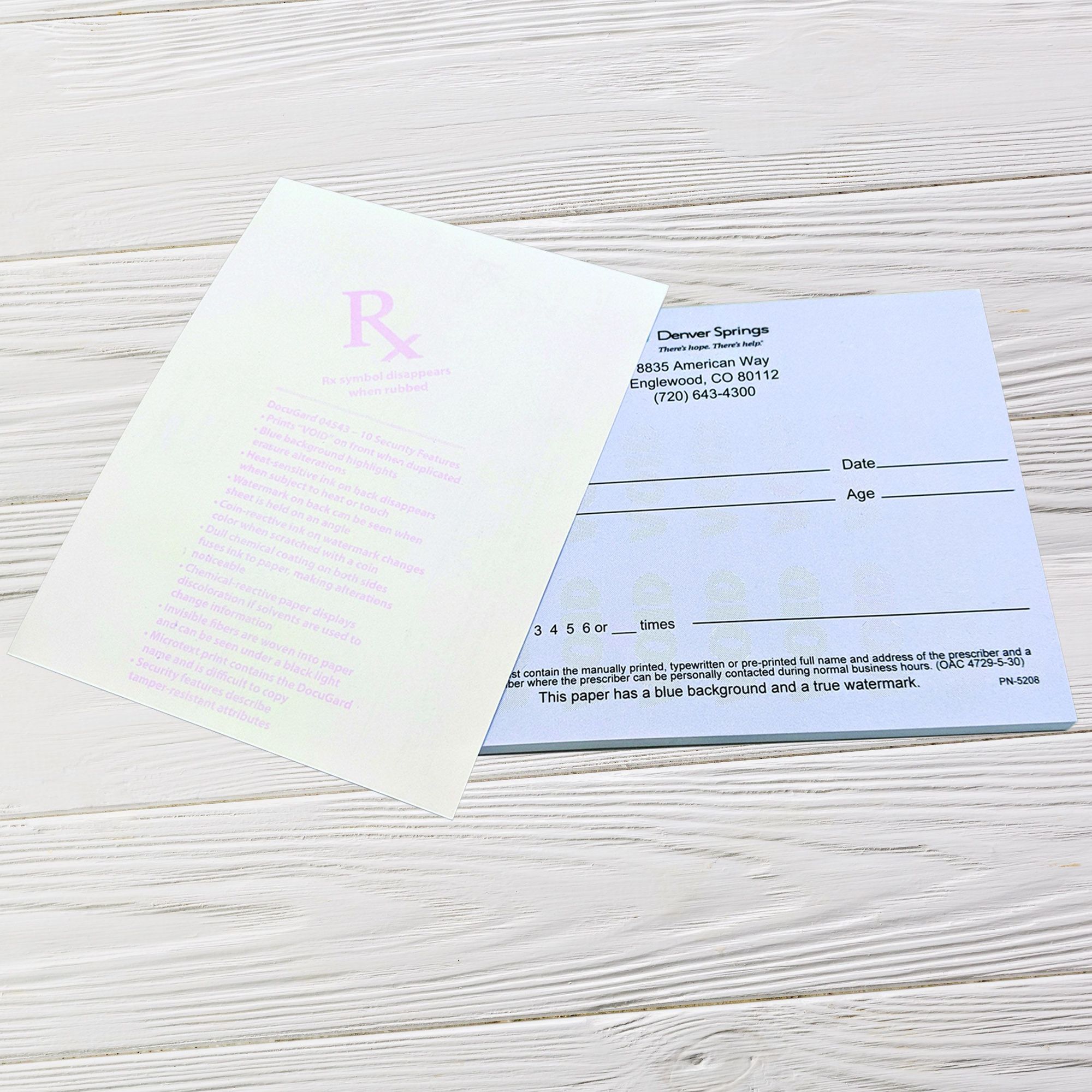 Custom Notepads: Prescription Watermarked Notepads| Captain Notepad Â®