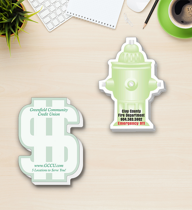 Standard Die Cut Notepads – Custom Shaped Notepads | Captain Notepad