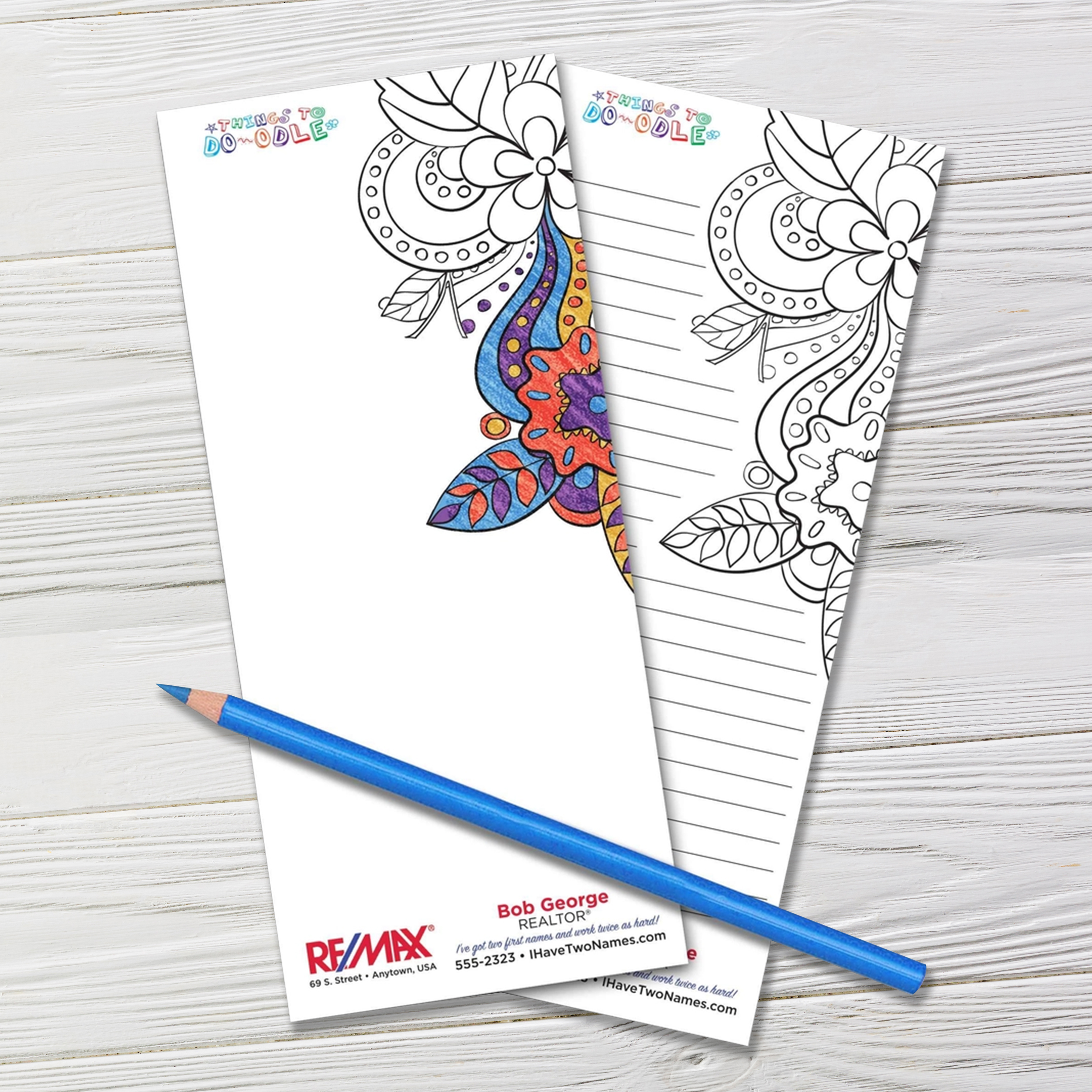 "Things To Do-odle" Coloring Pads 3 ½" x 8" - Design 2 | Custom ...